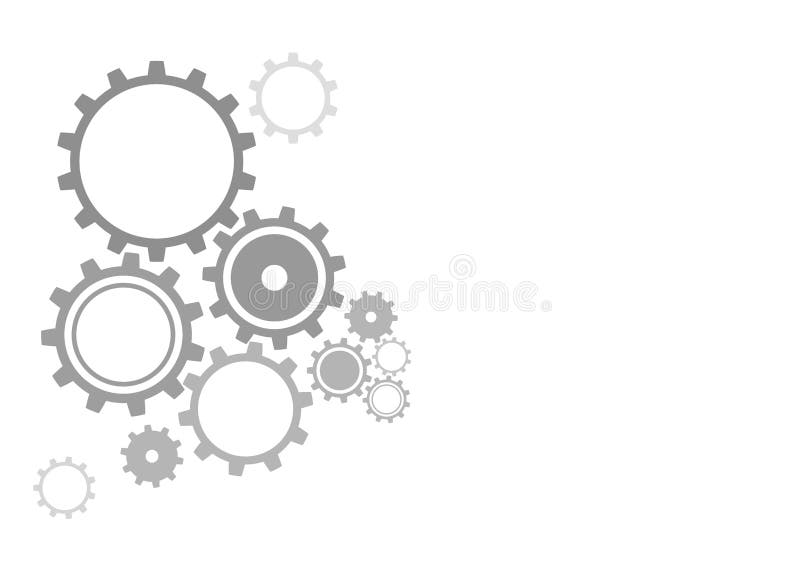 Fondo Gris Del Vector De Las Ruedas De Engranaje Ilustración del Vector ...