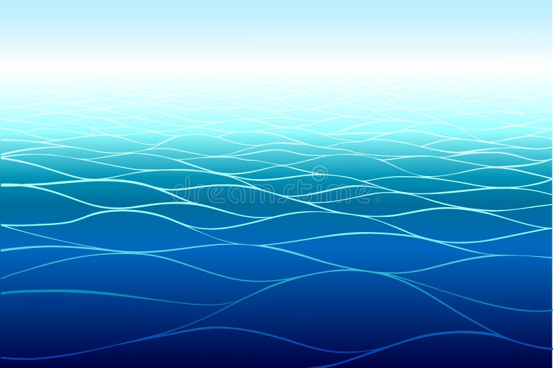 Fondo Horizontal Inconsútil Del Mar Ilustración del Vector ...