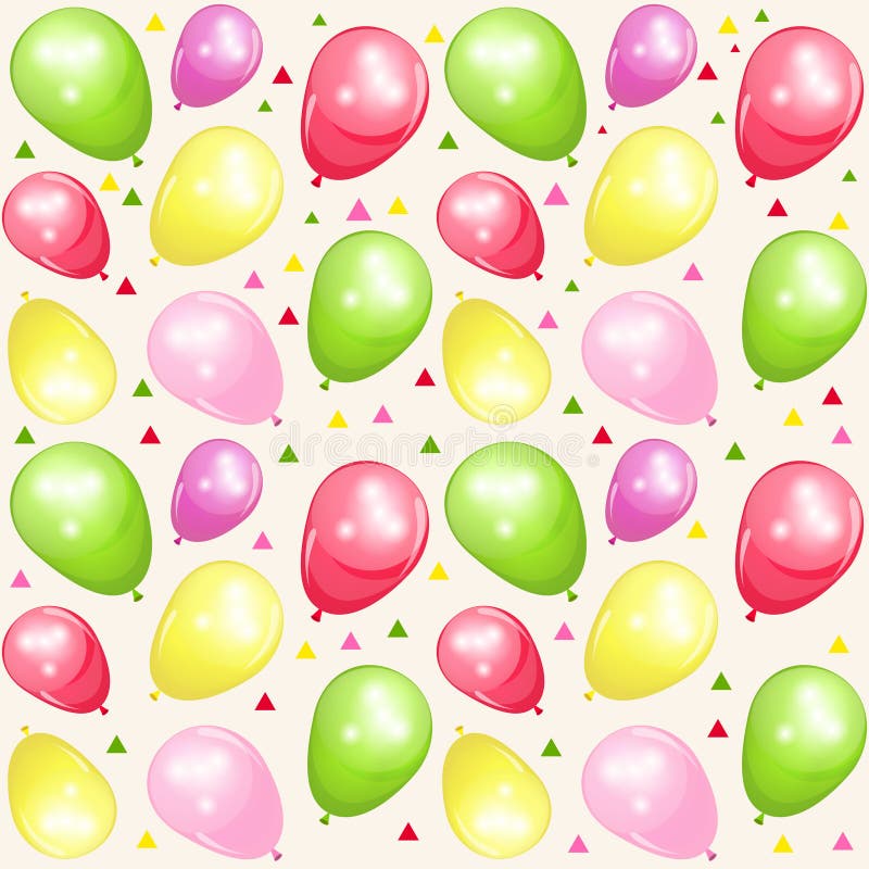 Fondo Inconsútil Con Los Balones De Aire Ilustración del Vector ...