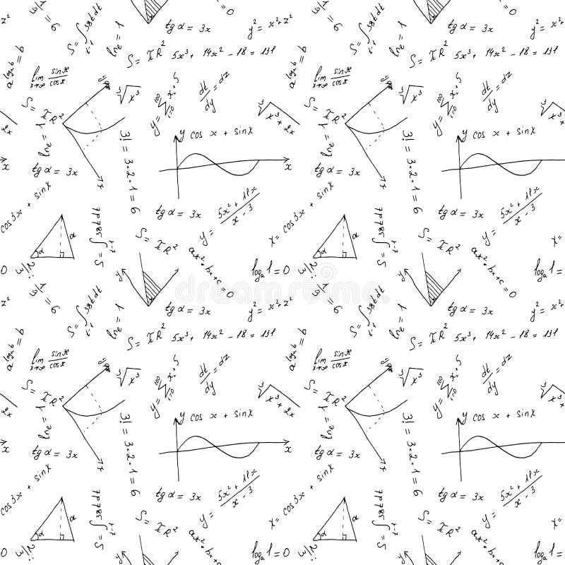Fondo Inconsútil De La Matemáticas Ilustración del Vector - Ilustración ...