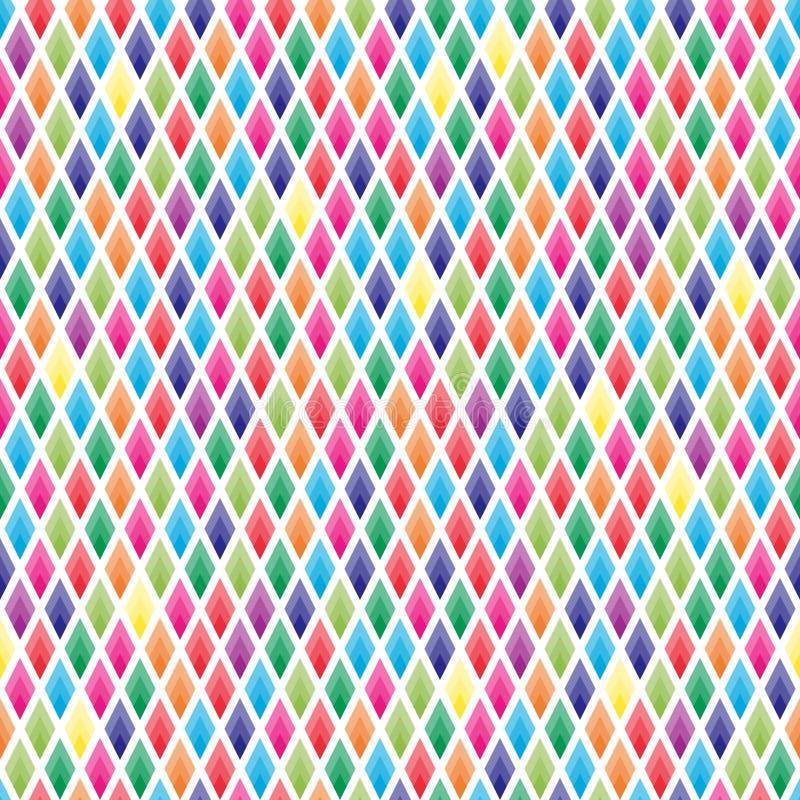 Fondo Inconsútil De Rombos Coloridos En Blanco Ilustración del Vector ...