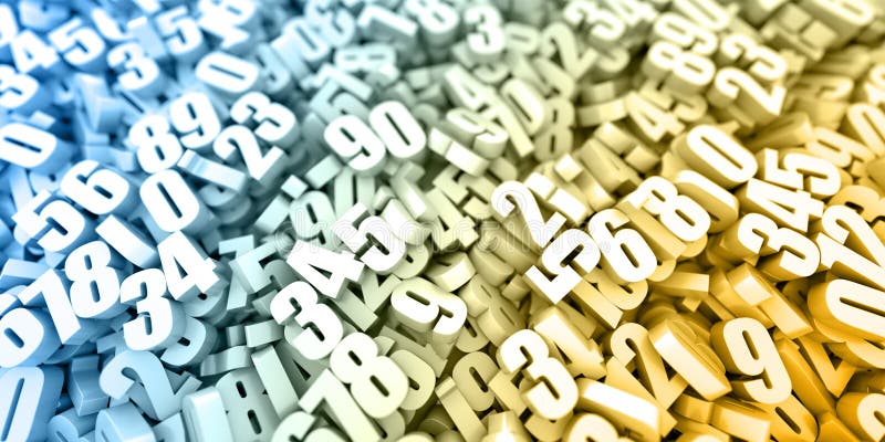 Fondo infinito di numeri illustrazione di stock. Illustrazione di ...