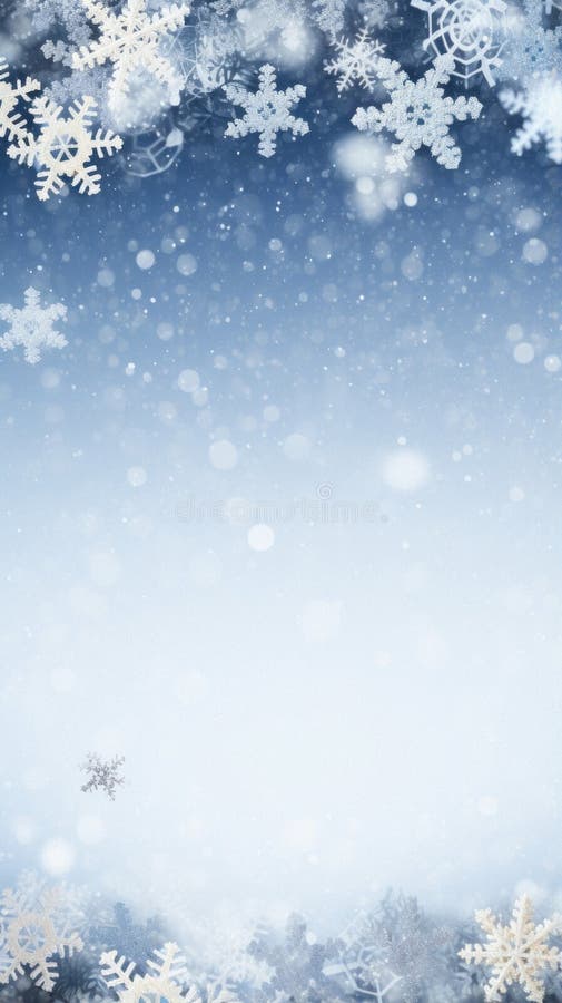 Fondo Invernal Con Copos De Nieve Y Nieve Stock de ilustración ...