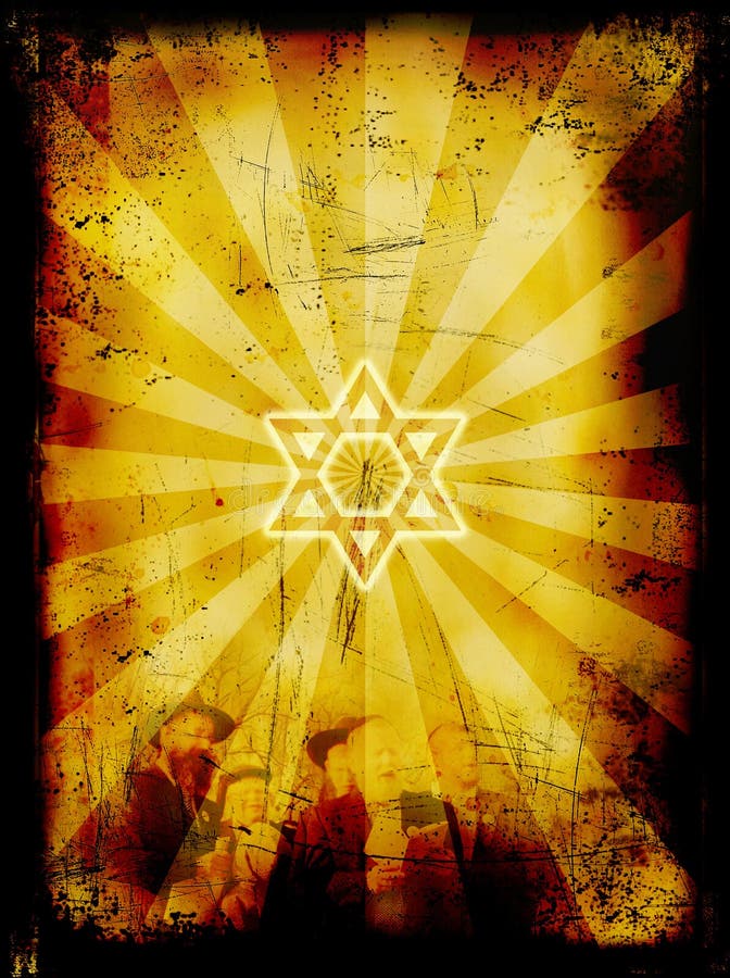 Fondo Grunge Judío Con Estrella De David Stock de ilustración ...