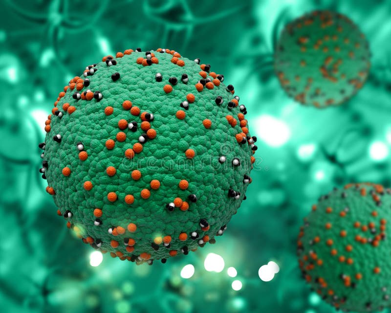 Virus Del Morbillo Con Testo Illustrazione di Stock - Illustrazione di ...