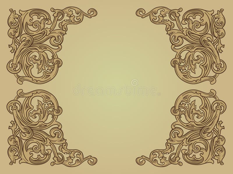 Fondo medieval ilustración del vector. Ilustración de dorado - 14323082