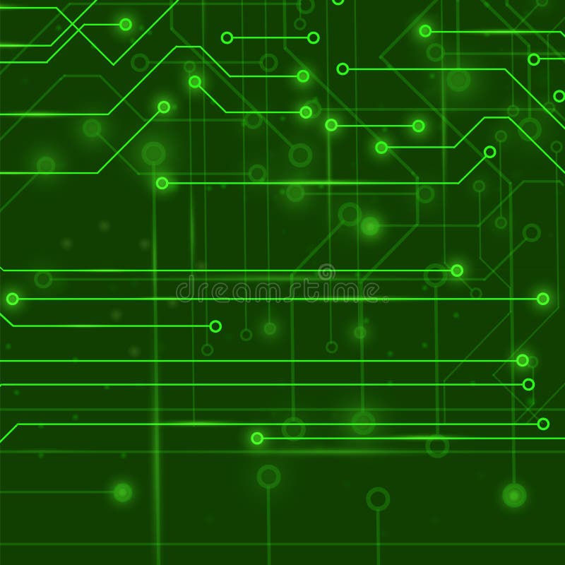 Fondo Moderno Del Verde De La Informática Ilustración del Vector ...