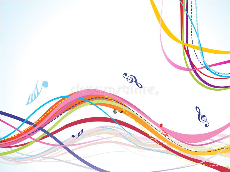 Fondo Musical Colorido Abstracto De La Onda Ilustración del Vector ...