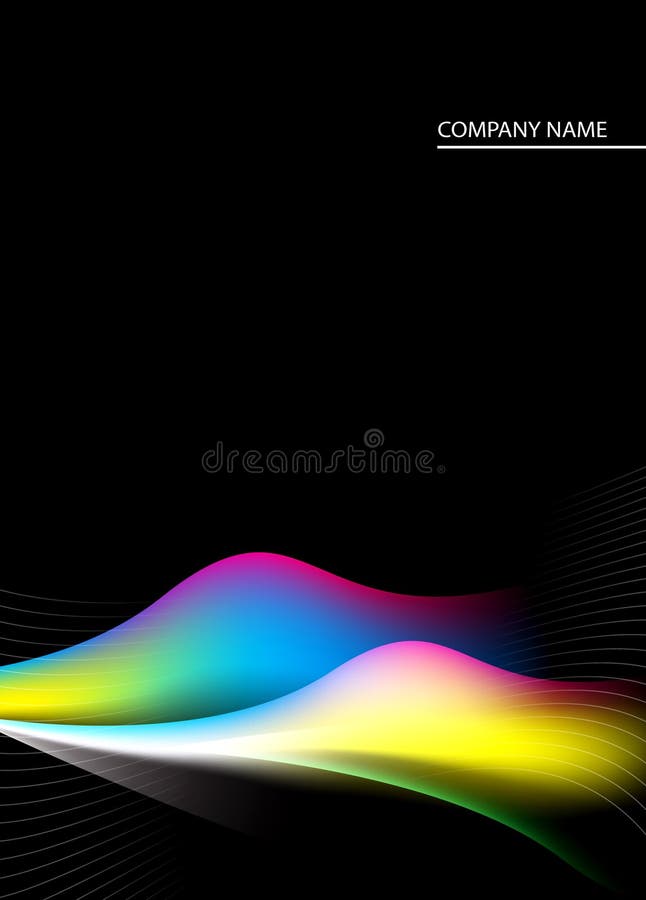 Fondo Negro, Amarillo, Azul, Rosado Y Verde Stock de ilustración ...