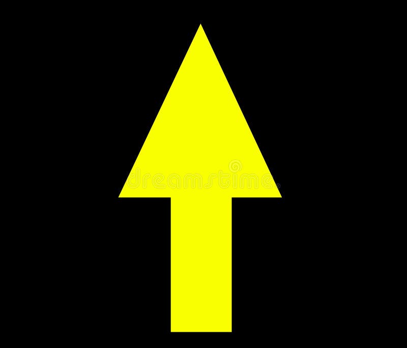 Fondo Negro De Flecha Amarilla Stock de ilustración - Ilustración de ...