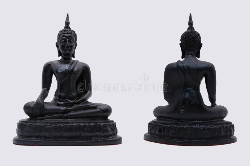 Fondo Negro Del Blanco Del Aislante De Buda Imagen de archivo - Imagen ...