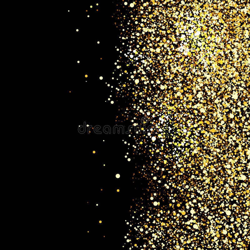 Fondo Nero Con La Scintilla Di Scintillio Dell'oro Illustrazione ...