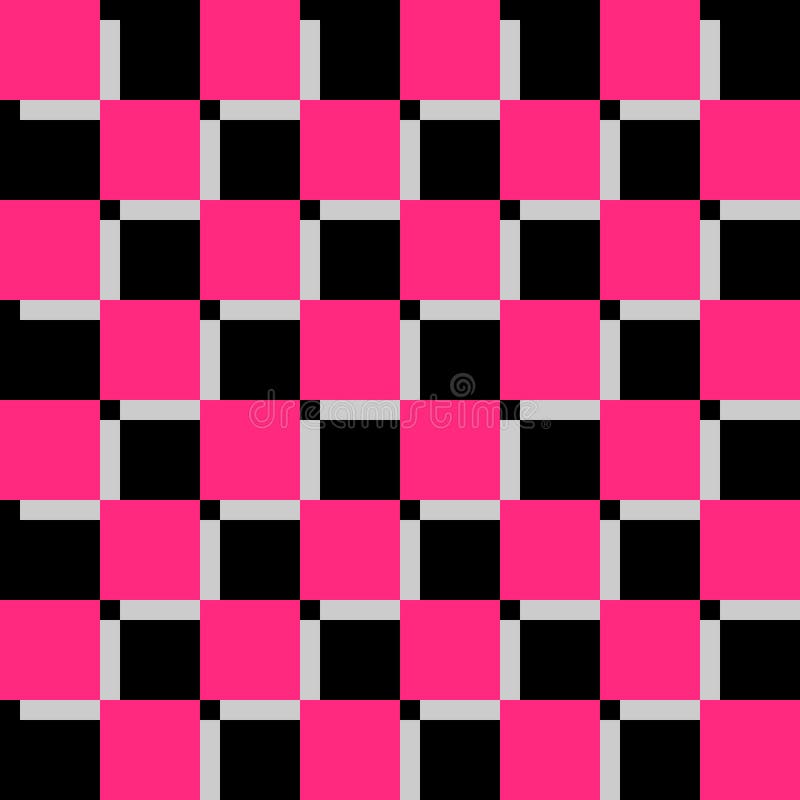Fondo Nero E Rosa Della Scacchiera Illustrazione di Stock ...