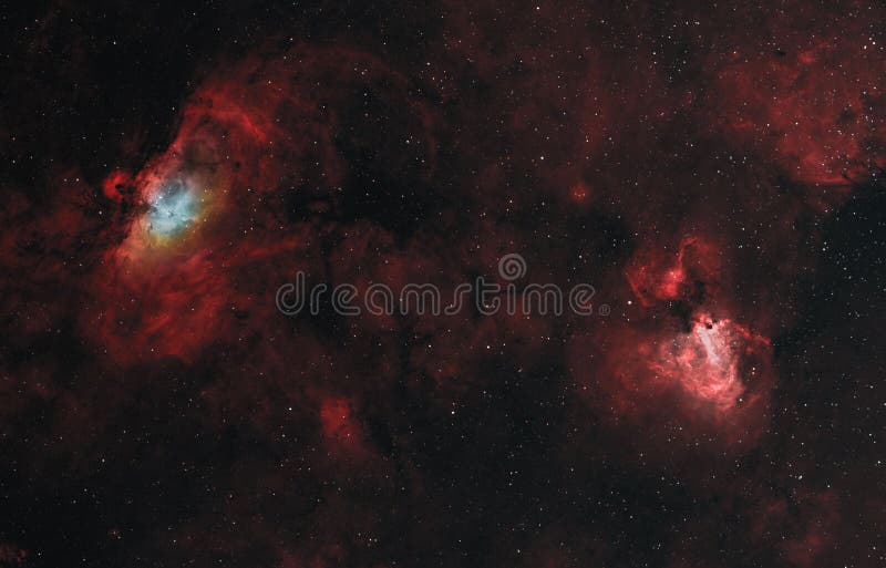 Fondo Nublado Del Espacio Rojo Stock de ilustración - Ilustración de ...