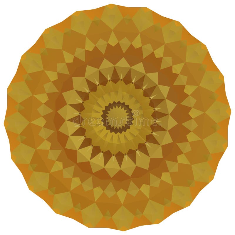Fondo Poligonal Del Oro Redondo Ilustración del Vector - Ilustración de ...