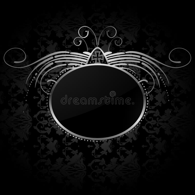 Fondo Real Con El Marco De Plata. Vector Ilustración del Vector ...