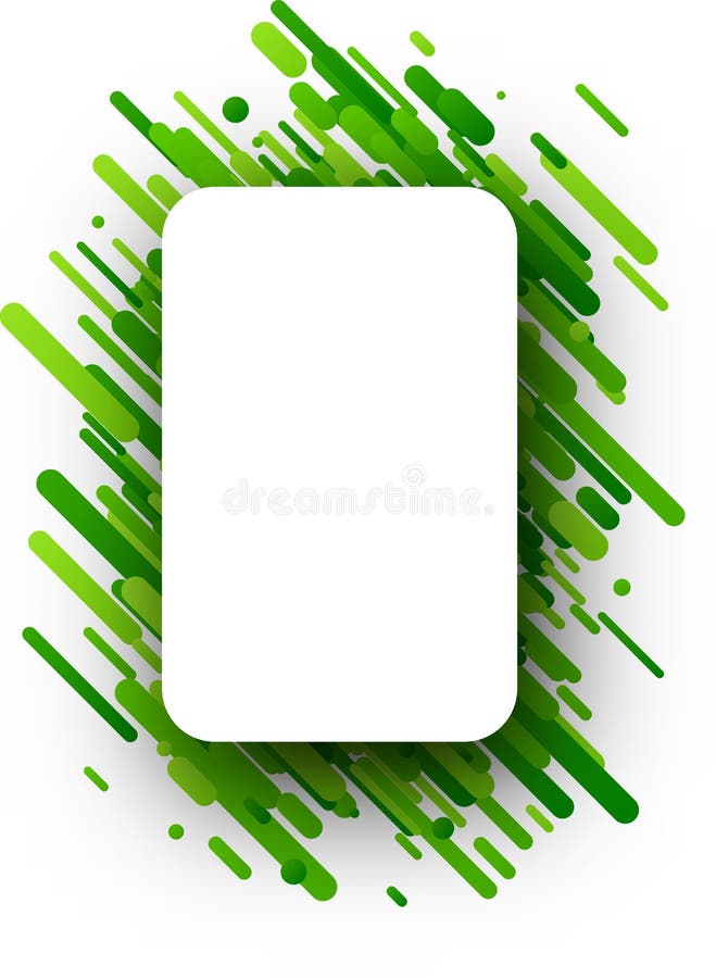Fondo Rectangular Verde En Blanco Ilustración del Vector - Ilustración ...
