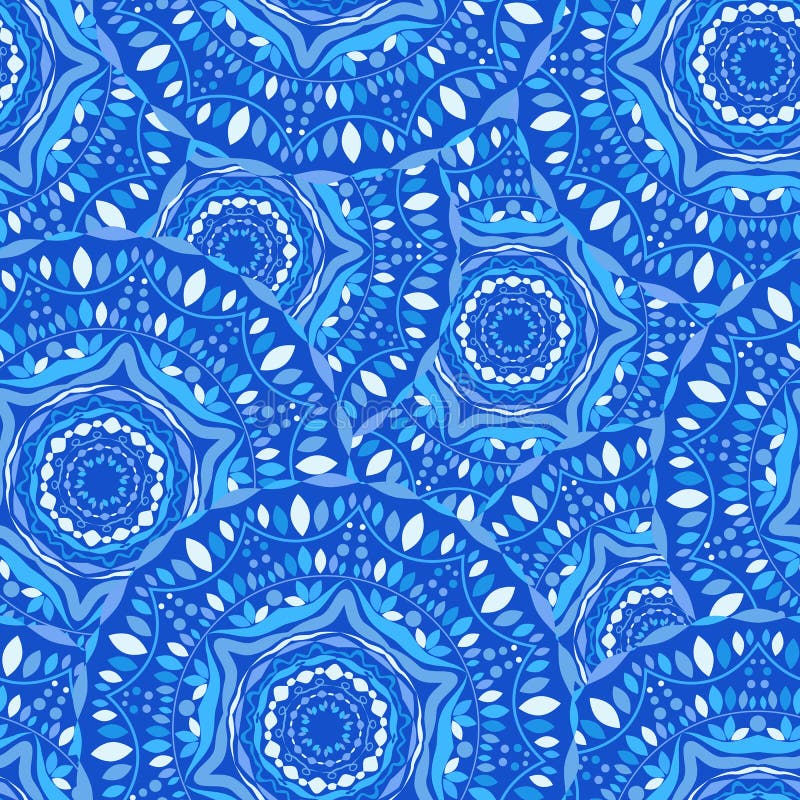 Fondo Redondo Azul Ornamental Stock de ilustración - Ilustración de ...