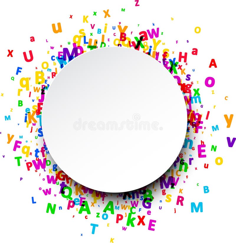 Fondo Redondo Con Las Letras Ilustración del Vector - Ilustración de ...