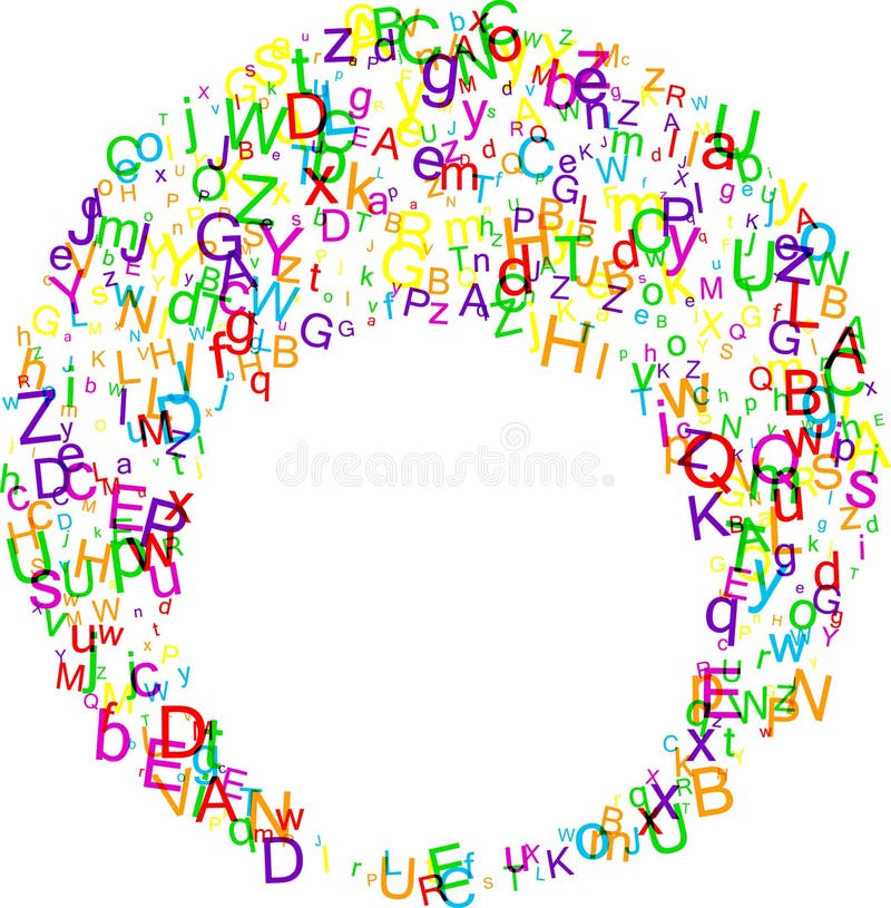 Fondo Redondo Con Las Letras Ilustración del Vector - Ilustración de ...