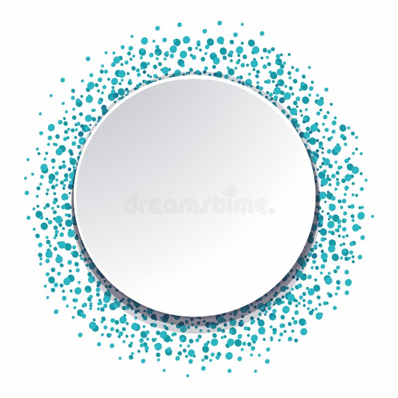 Fondo Redondo Con Los Puntos Azules En El Fondo Blanco Ilustración del ...