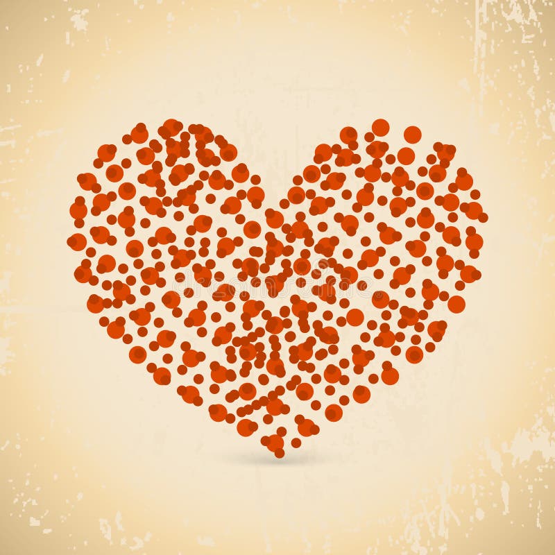 Fondo Retro Del Corazón Del Vector Ilustración del Vector - Ilustración ...