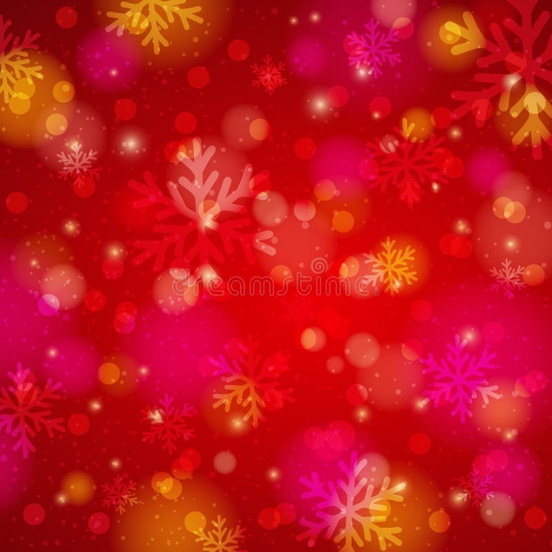 Fondo Rojo Con El Copo De Nieve Y El Bokeh, Vector Ilustración del ... Fondo Rojo Con El Copo De Nieve Y El Bokeh, Vector Ilustración del ...