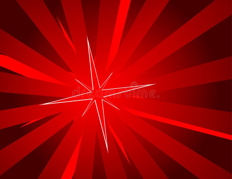 Fondo rojo con la estrella ilustración del vector. Ilustración de noche ...