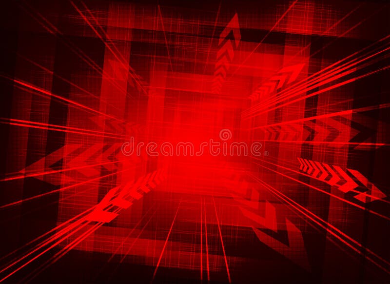 Fondo Rojo Con Las Flechas Encendido Ilustración del Vector ...