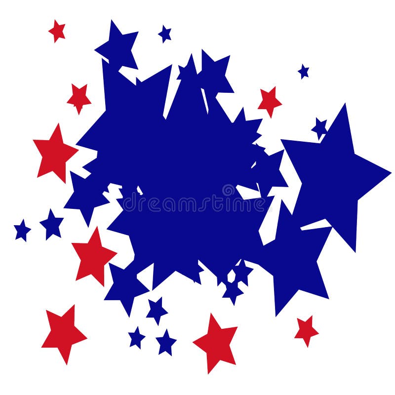 Fondo Rojo De Estrellas Azules Stock de ilustración - Ilustración de ...