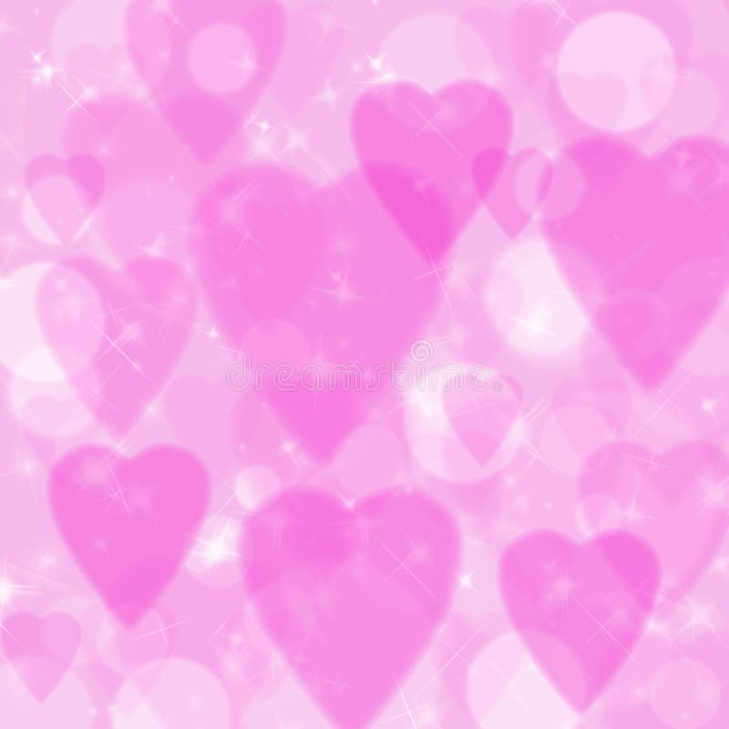 Fondo rosa con corazones stock de ilustración. Ilustración de ornamento ...