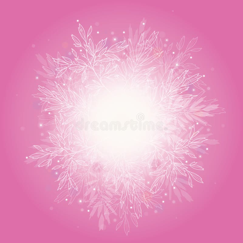 Fondo Rosado Del Resplandor Solar De Las Ramas Ilustración del Vector ...