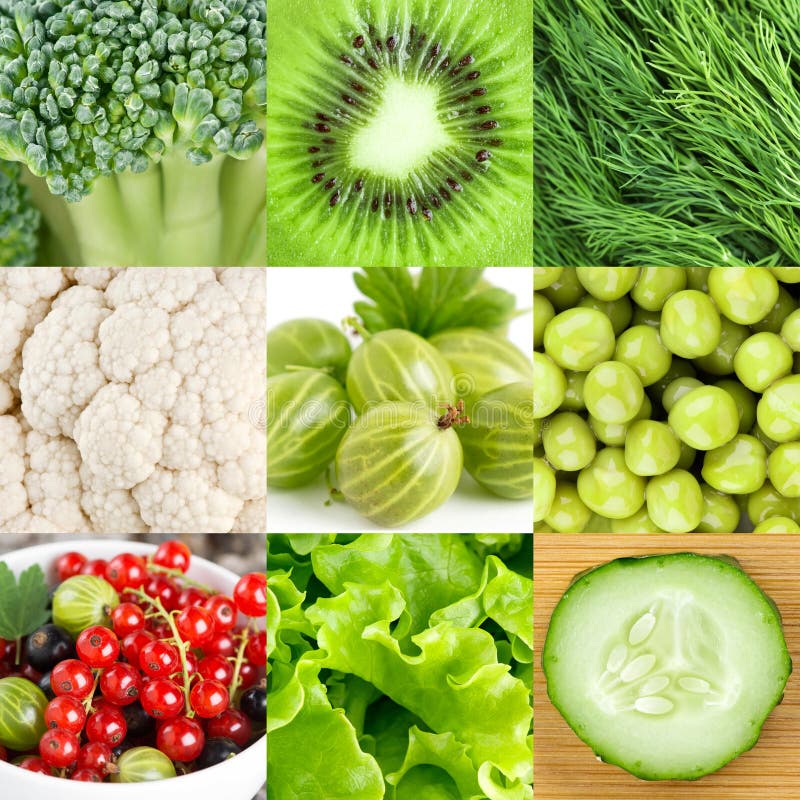 Color Verde De Las Verduras, De Las Frutas Y De Las Especias Imagen de ...