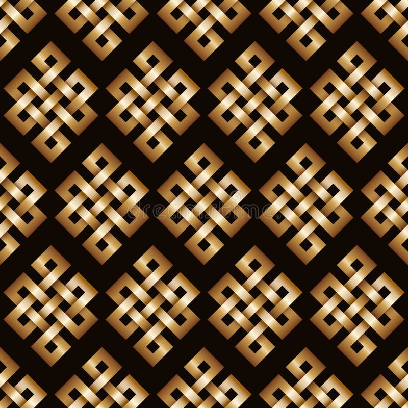 Fondo Sin Fin De Oro Del Nudo Ilustración del Vector - Ilustración de ...