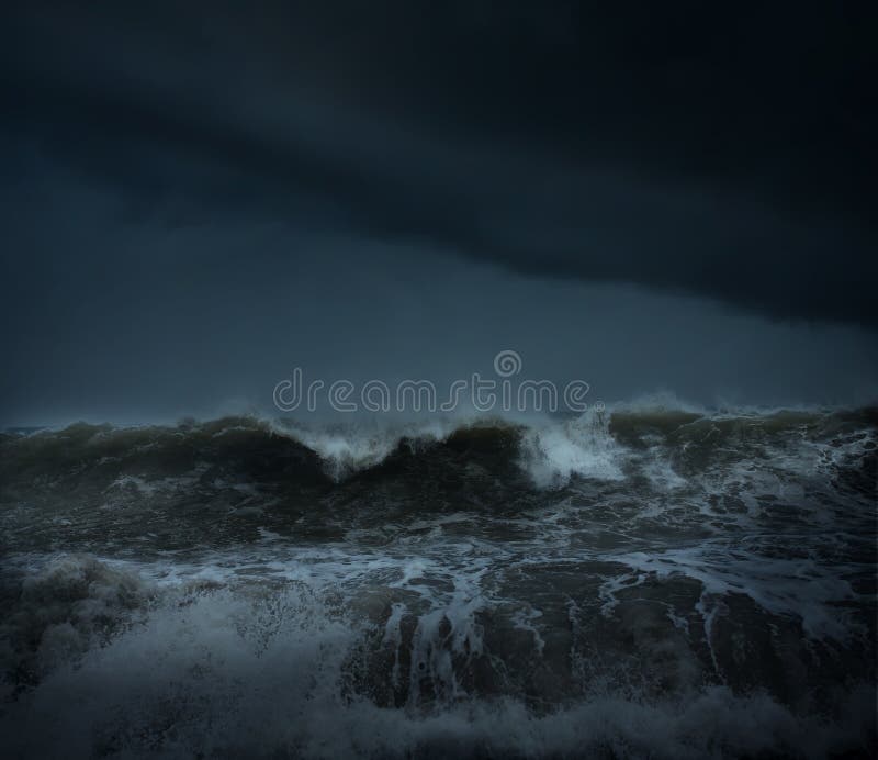 Fondo Tempestuoso Del Mar Tropical Oscuro Foto de archivo - Imagen de ...