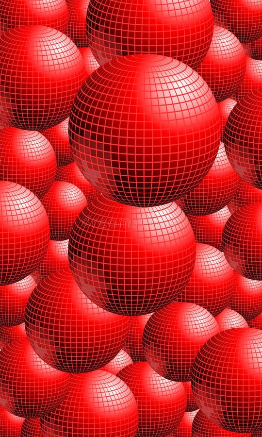 Fondo Texturizado Rojo Con Las Porciones De Bolas Ilustración del ...