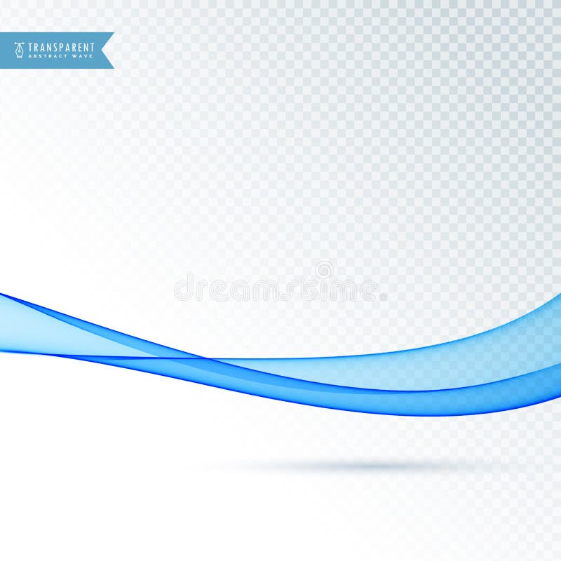 Fondo Transparente Azul Del Vector De Onda Que Fluye Ilustración del ...