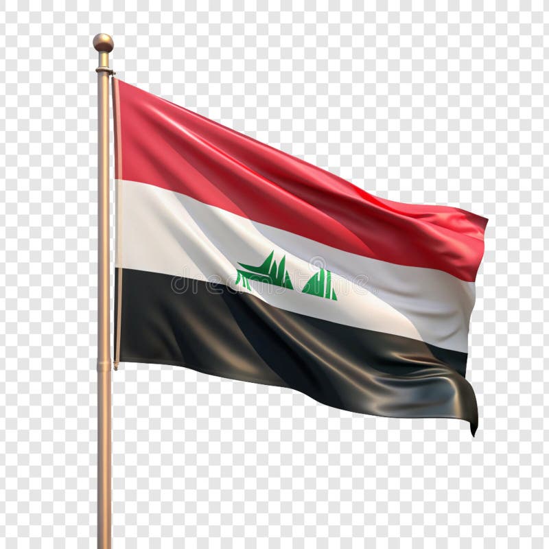 Fondo Transparente De La Bandera De Iraq Stock de ilustración ...