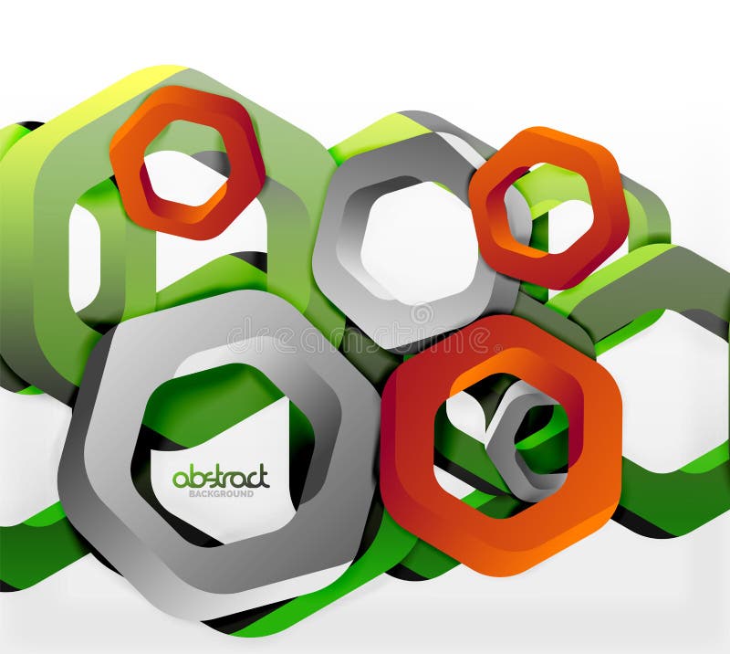 Fondo Traslapado Del Diseño De Los Hexágonos Ilustración del Vector - Ilustración de material ...