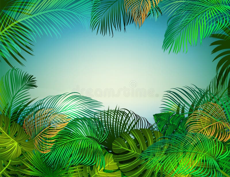 Fondo tropical del vector stock de ilustración. Ilustración de moderno ...