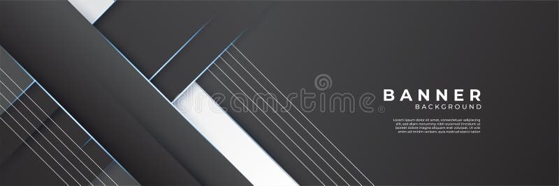 Fondo Vectorial De Banner Negro Simple Moderno Ilustración del Vector ...