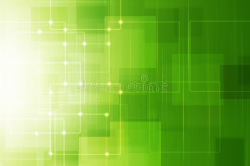 Fondo Verde Abstracto De La Tecnología Stock de ilustración ...