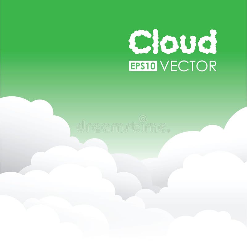 Icono De Descarga Y Carga De Nube Verde Aislado En Fondo Azul ...