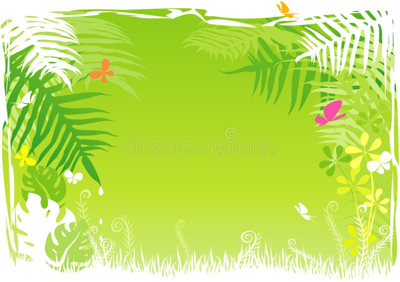 Fondo Verde De La Selva Tropical Ilustración del Vector - Ilustración ...