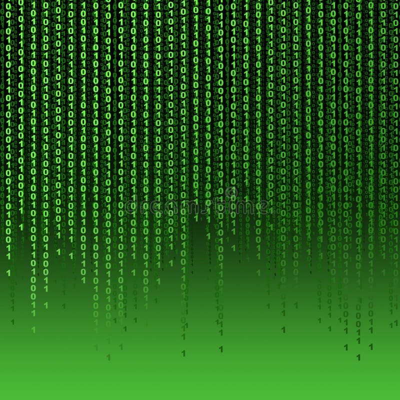 Fondo Verde De Unos Y De Ceros Stock de ilustración - Ilustración de ...
