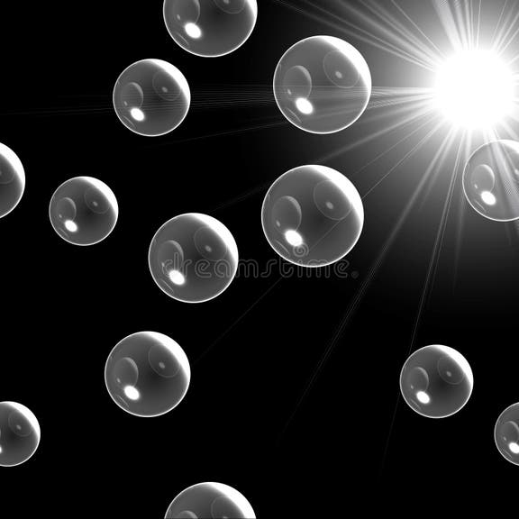 Fondo Y Burbujas Planetarios Stock de ilustración - Ilustración de ...