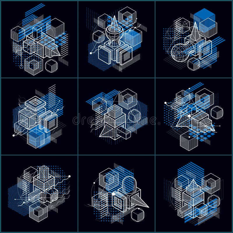 Fondos Abstractos Del Isometrics, Disposición Del Vector 3d ...