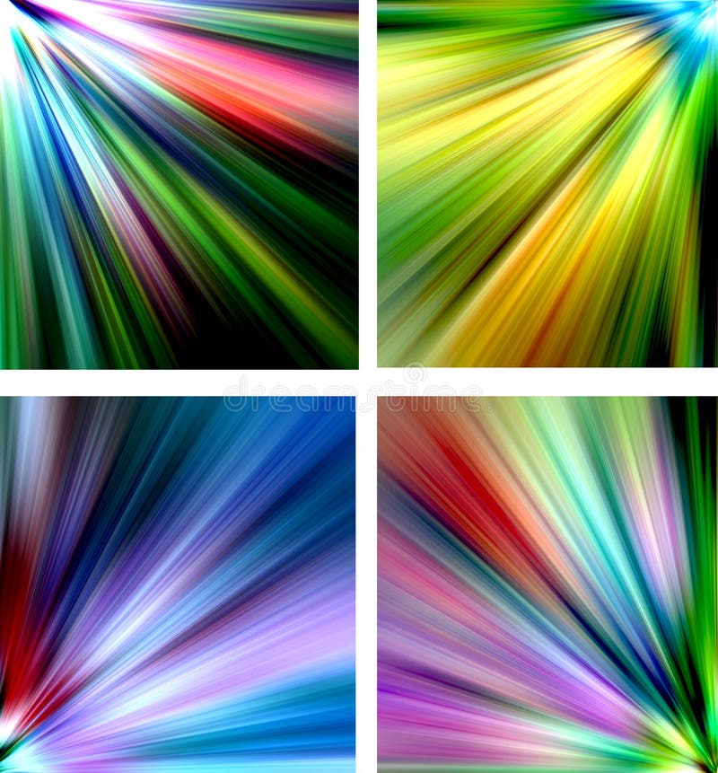 Fondos Multicolores Abstractos - Rayos Stock de ilustración ...