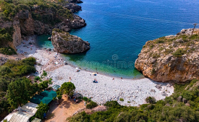 Foneas Beach in Messenia, Southern Peloponnese, Greece Stock Image ...