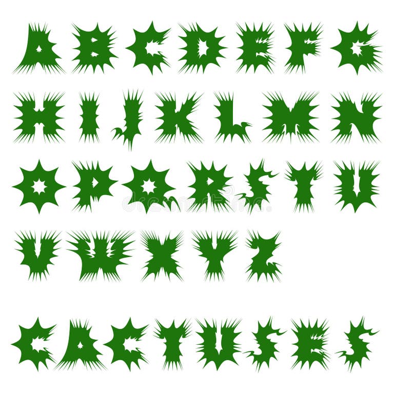 Spike Alphabet Stock Illustrations – 1,026 Spike Alphabet Stock ...
